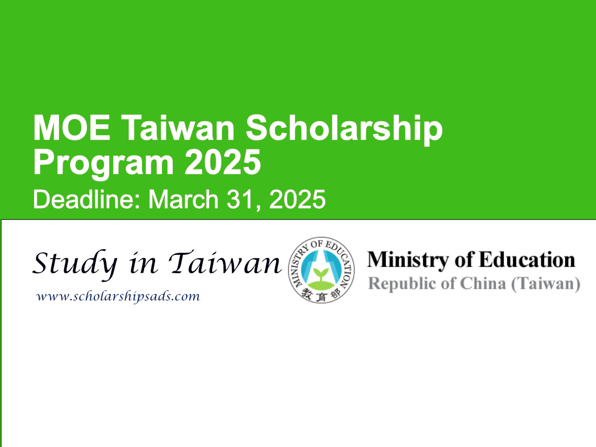 Moe Taiwan Scholarship Program 2025